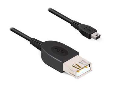 CABO MINI USB MACHO 5 PINOS PARA USB 2.0 FEMEA - Tryb Informática Curitiba